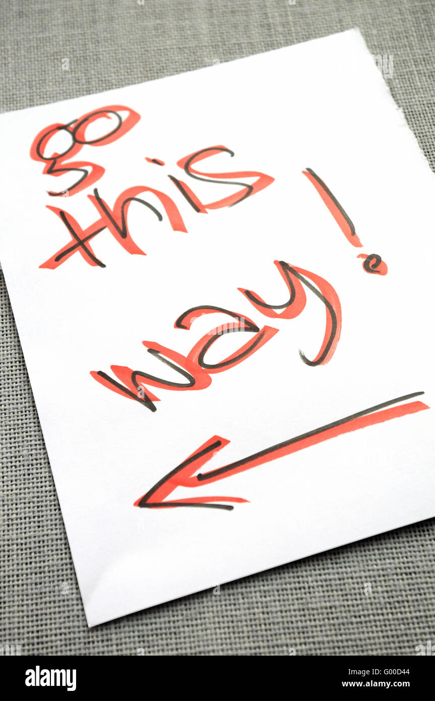 Go this way Stock Photo - Alamy