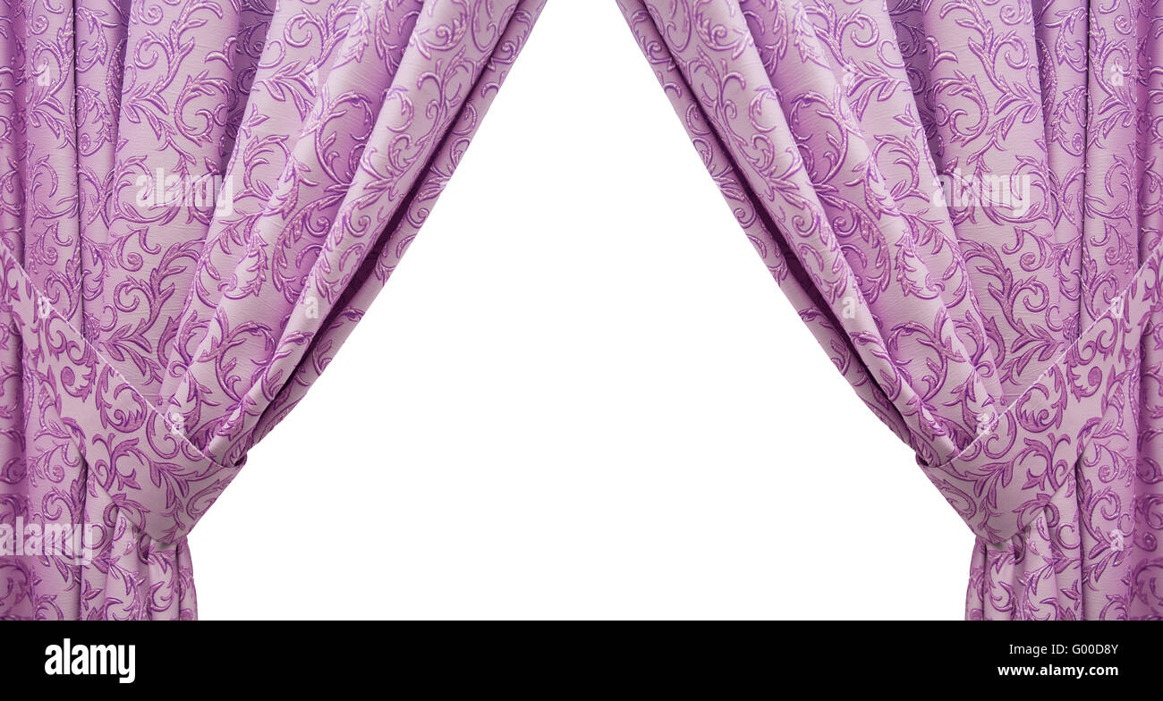 beautiful purple curtain in a classic style. isolated Stock Photo - Alamy