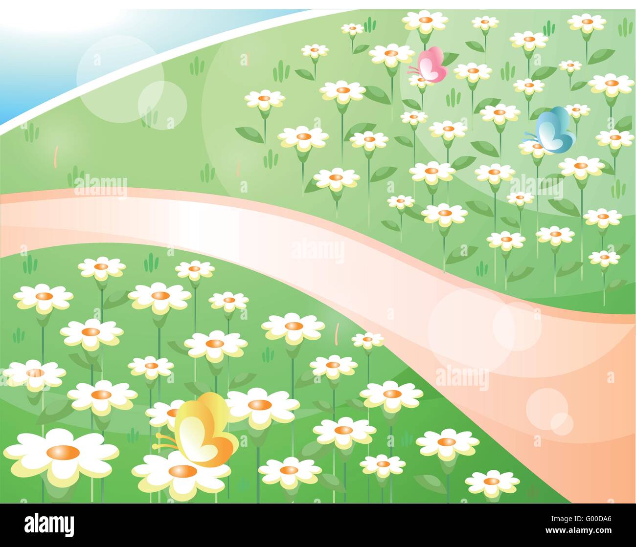 Flower butterfly illust background Stock Vector Images - Alamy