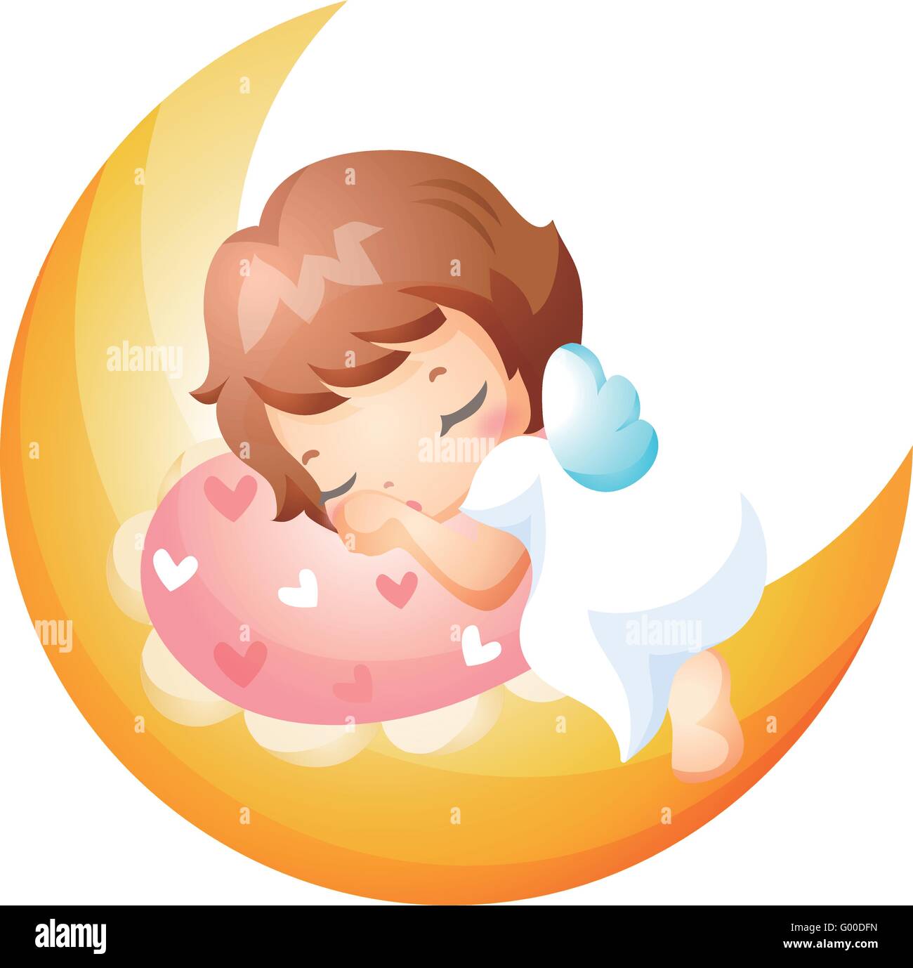 Moon angels Stock Vector Images - Alamy