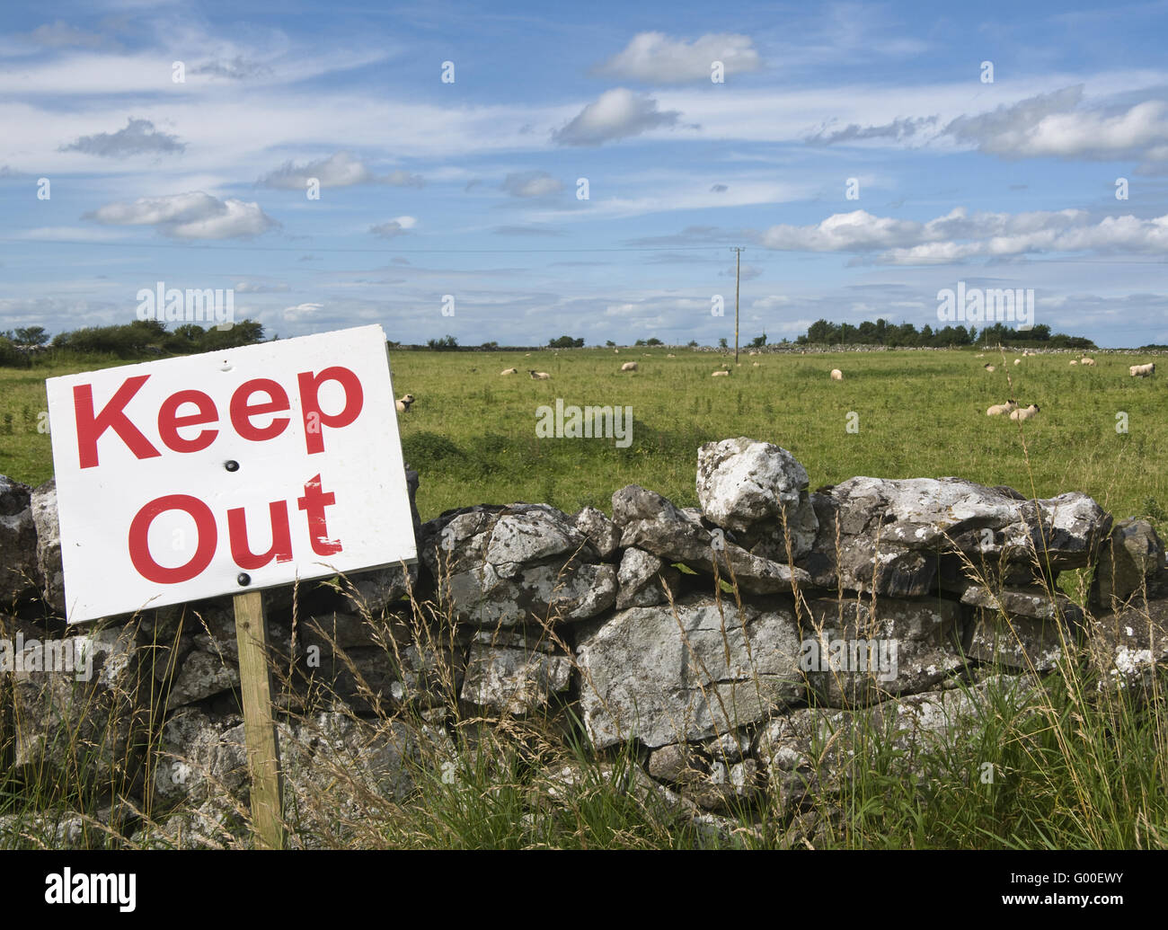 Warning label in Ireland Stock Photo - Alamy