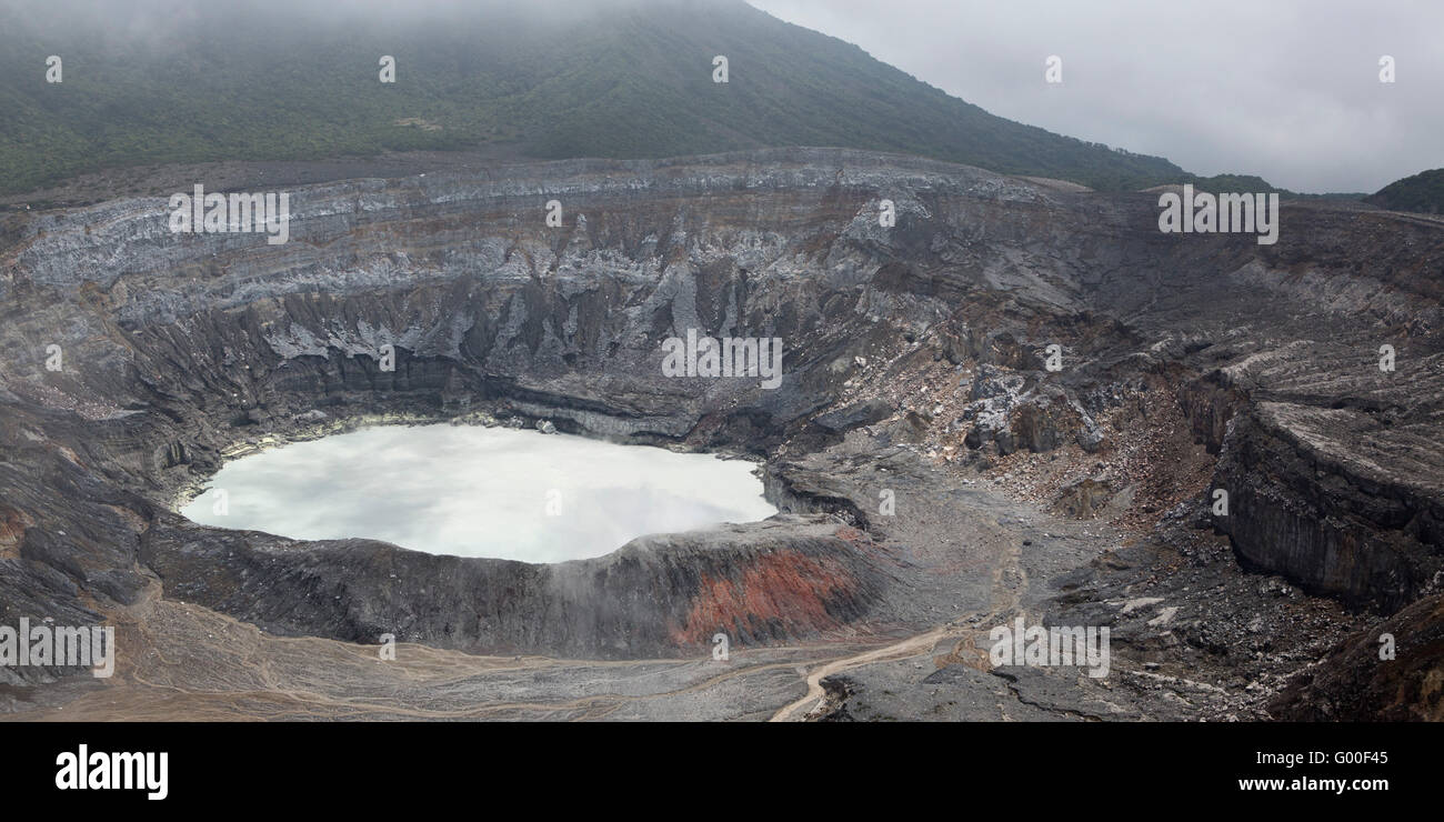 The crater of Poas Volcano in Parque Nacional Volcan Poas (Poas Volcano ...