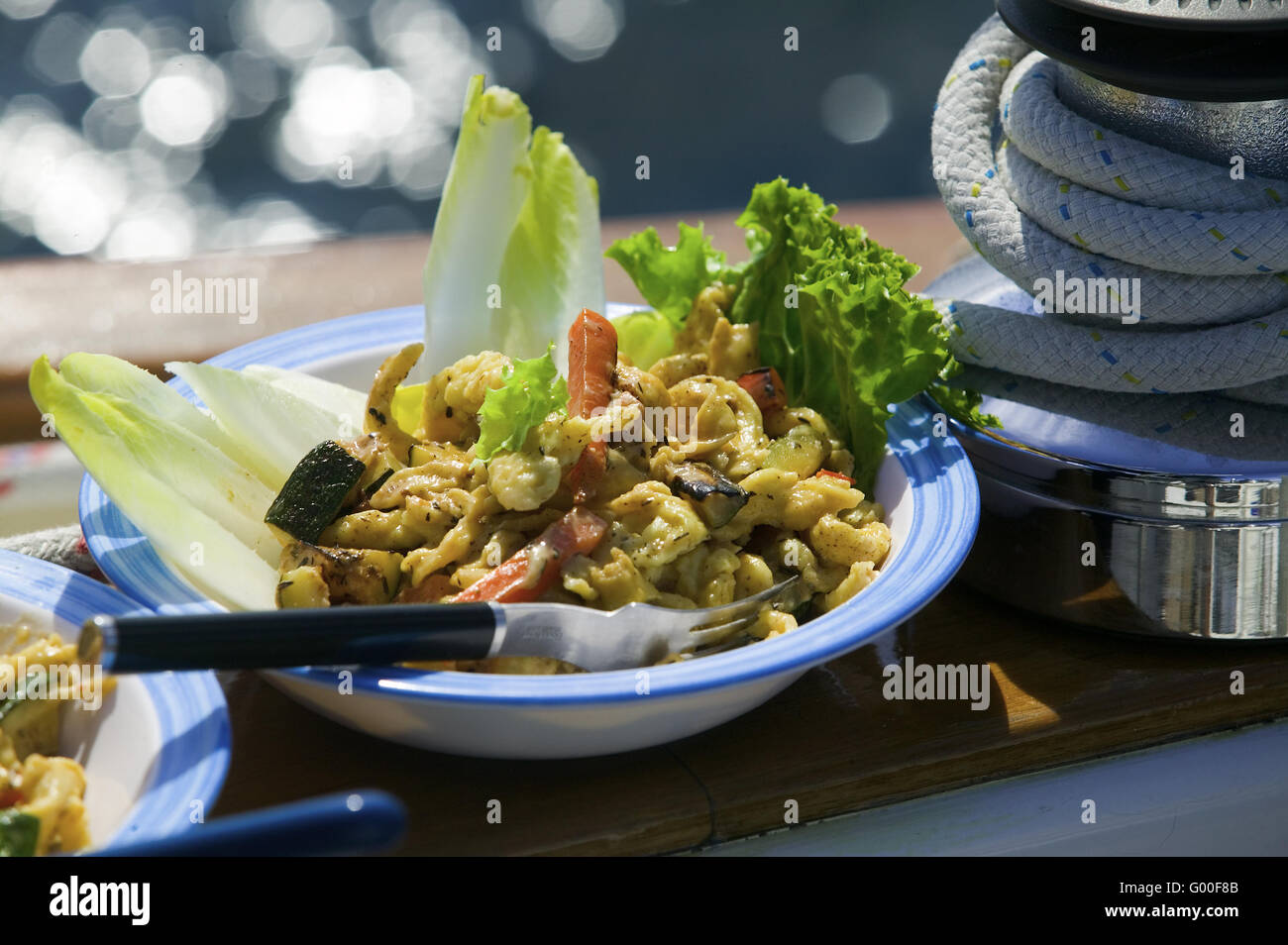 food on bord of a sailing vessel Stock Photo - Alamy