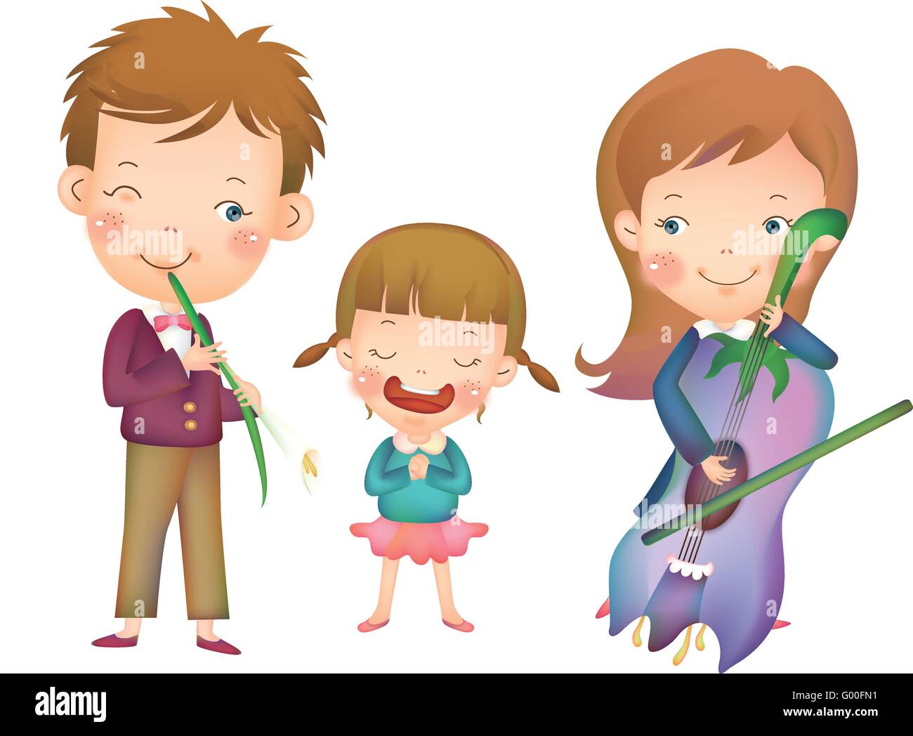 Family musical instruments Stock Vector Images - Alamy