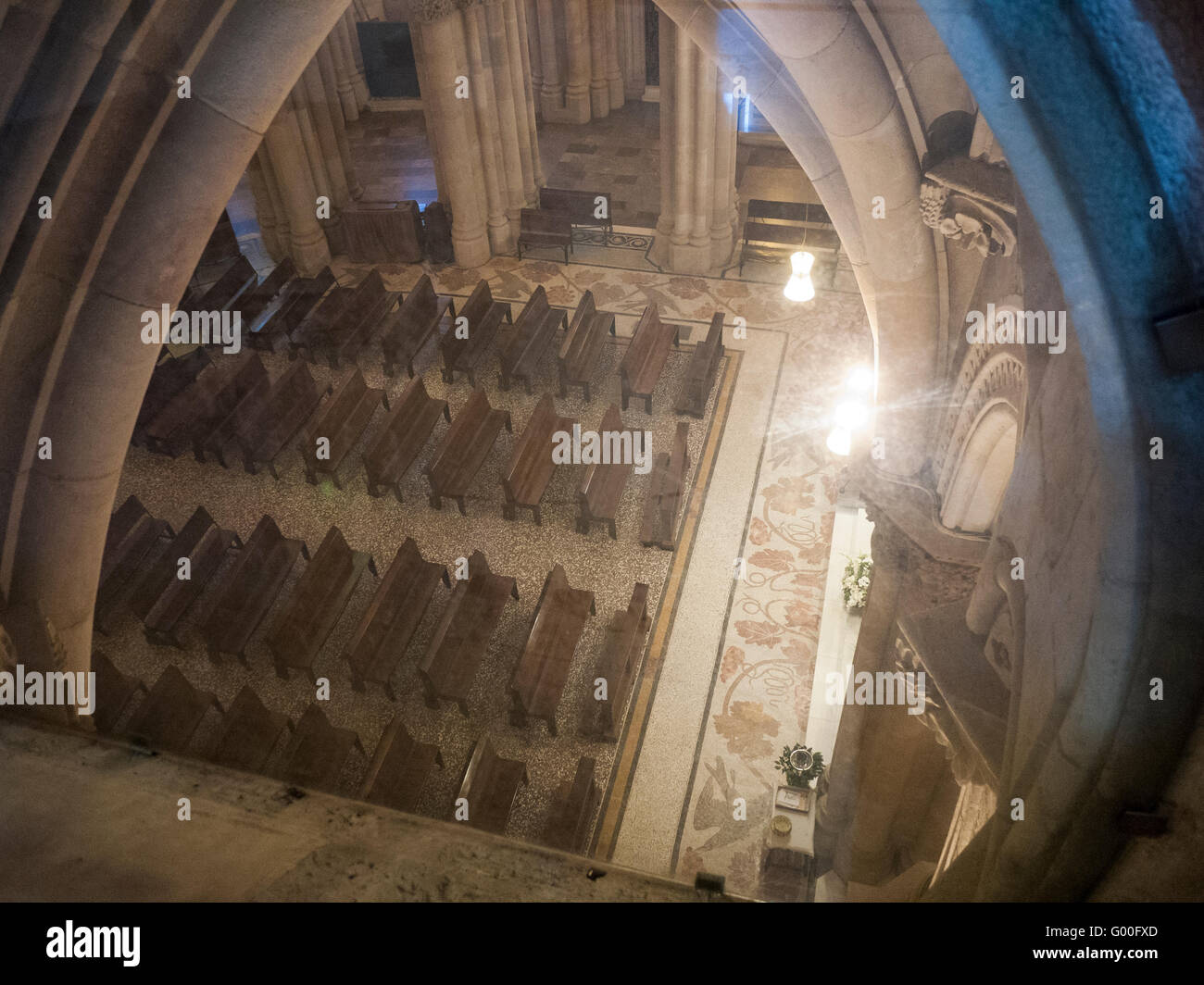 Interior of the Sagrada Família crypt Stock Photo - Alamy