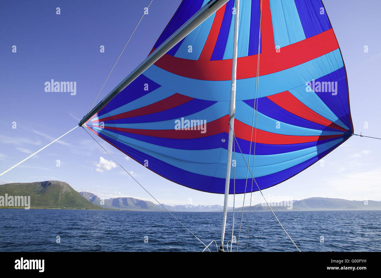 sailing with spinaker Stock Photo - Alamy