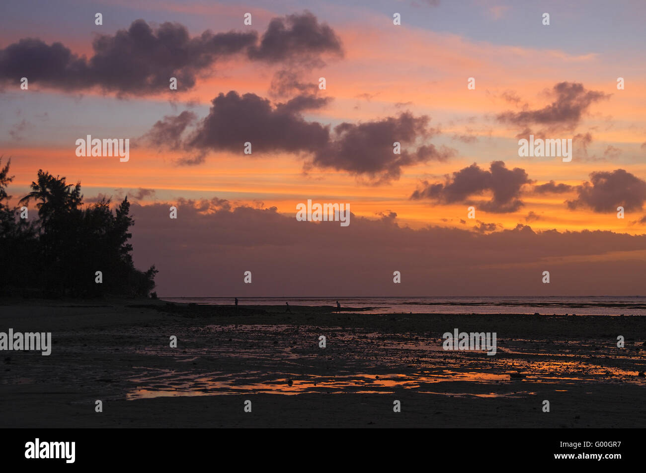 Afterglow sunset mauritius hi-res stock photography and images - Alamy