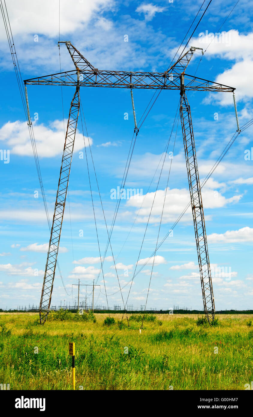 High voltage line Stock Photo - Alamy