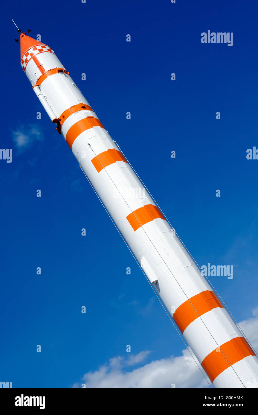 Space carrier rocket stella over blue sky Stock Photo - Alamy