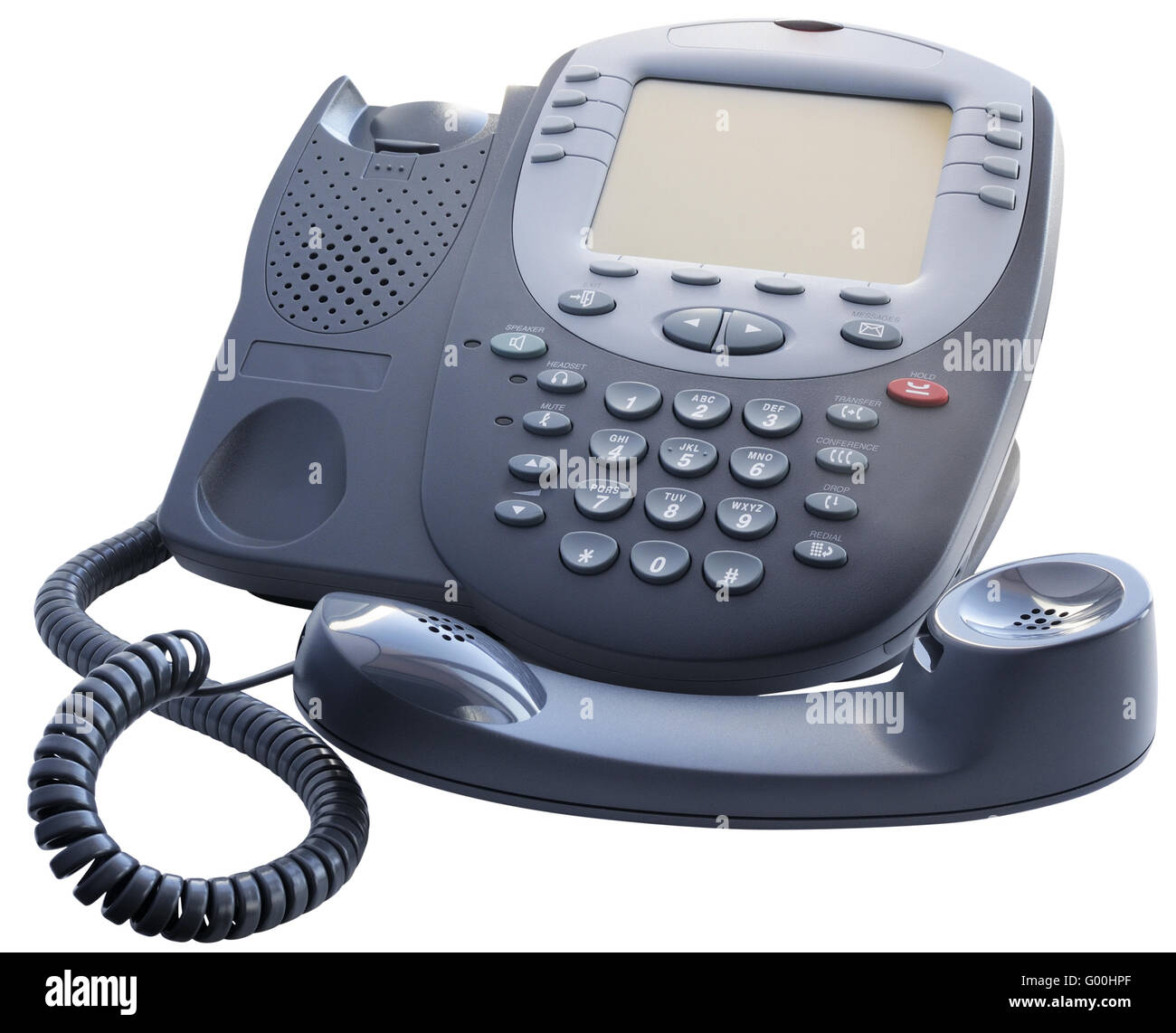 Office digital black telephone set Stock Photo - Alamy