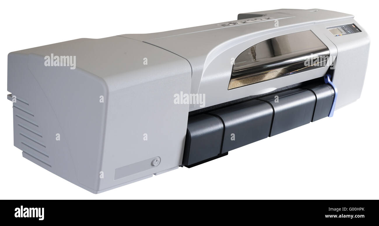 Office ink-jet plotter Isometric view Stock Photo - Alamy