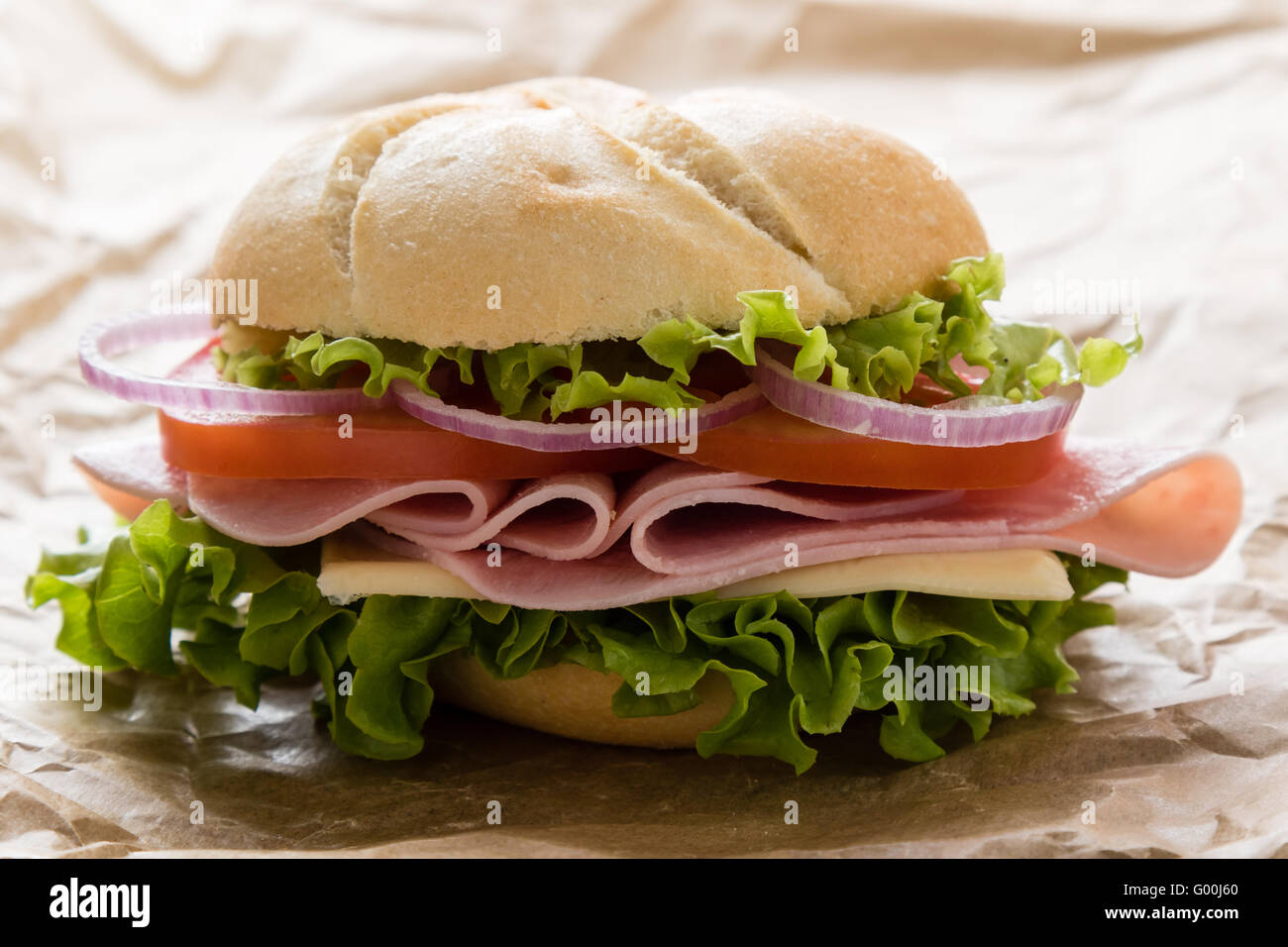 Sandwich on brown paper hi-res stock photography and images - Alamy