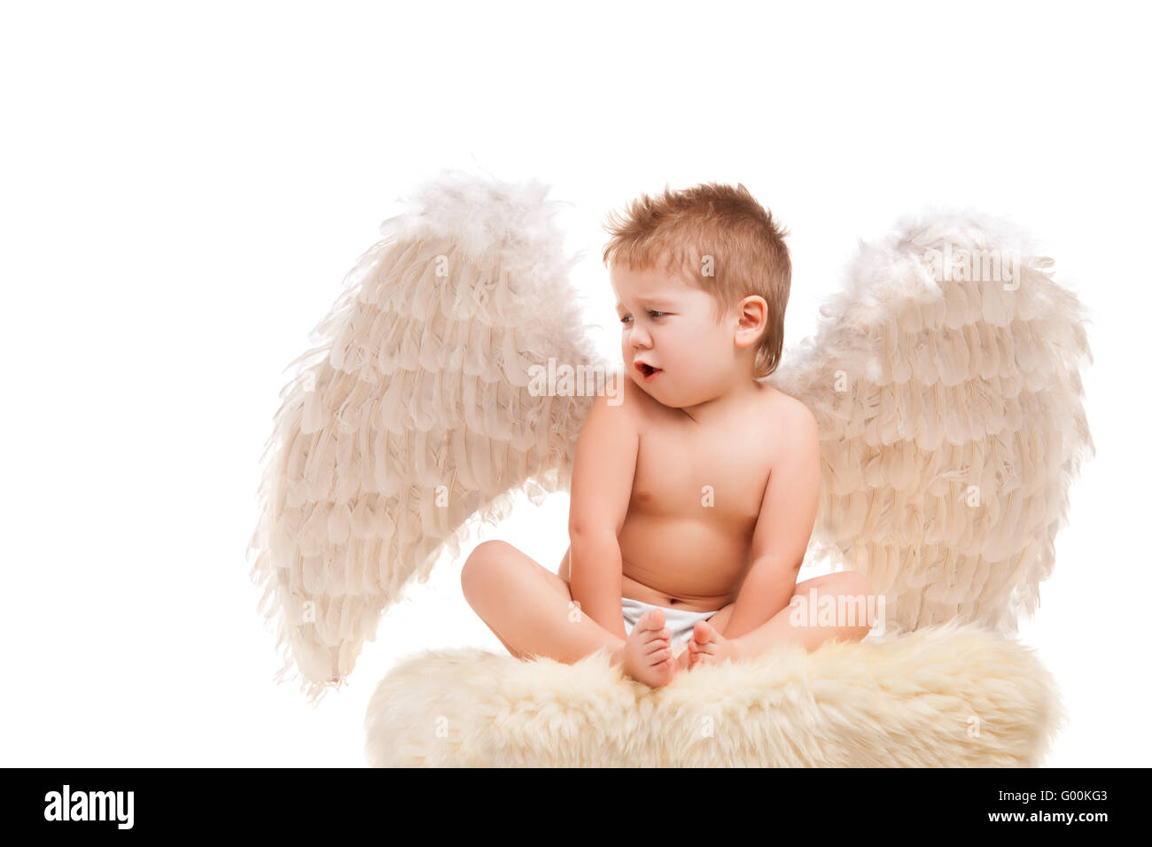 Baby angel face hi-res stock photography and images - Alamy
