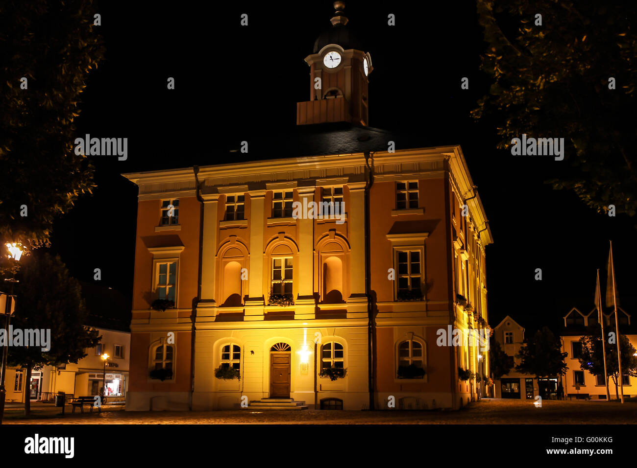 City Hall at night Stock Photo - Alamy