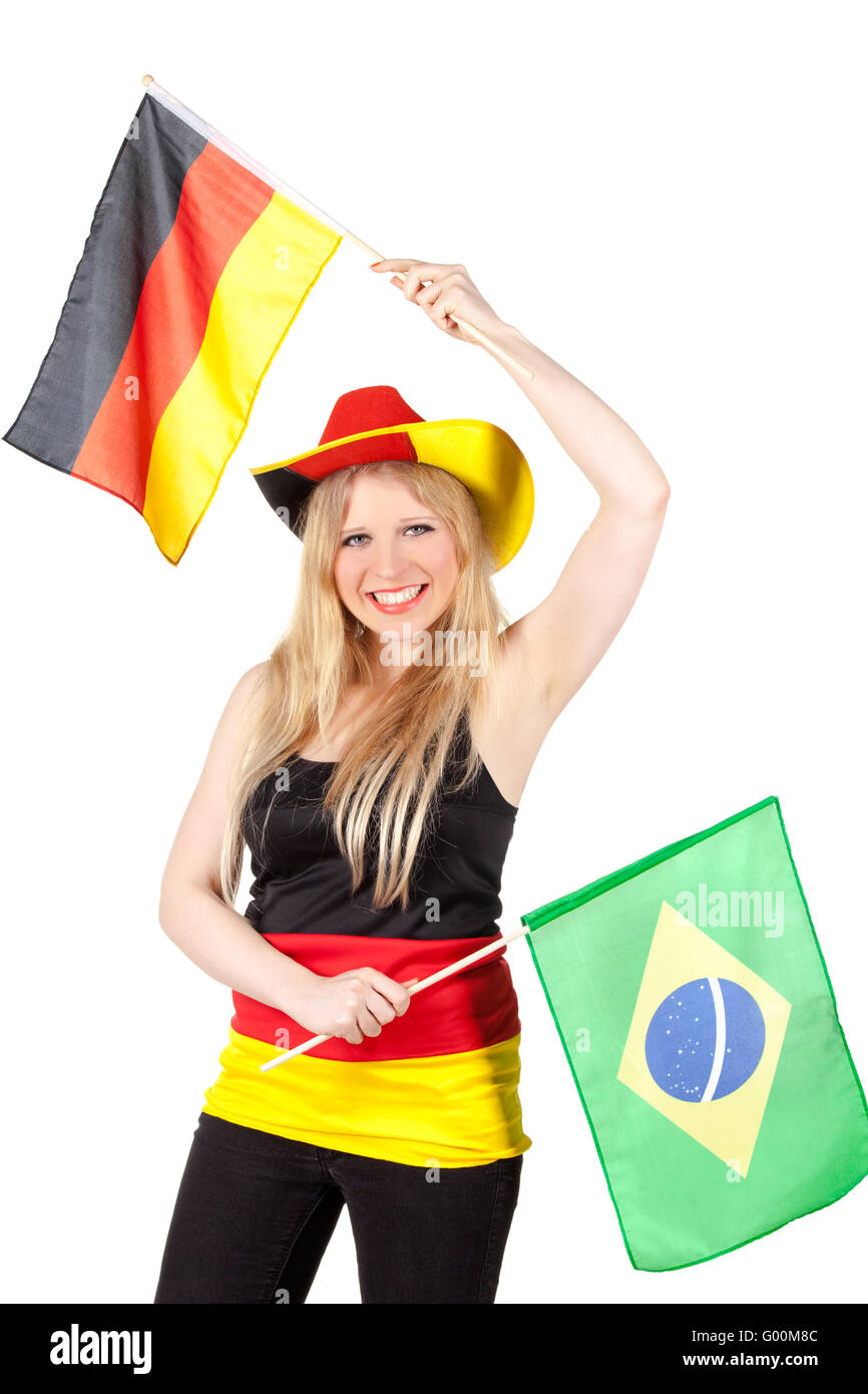 beautiful german soccer fan Stock Photo - Alamy