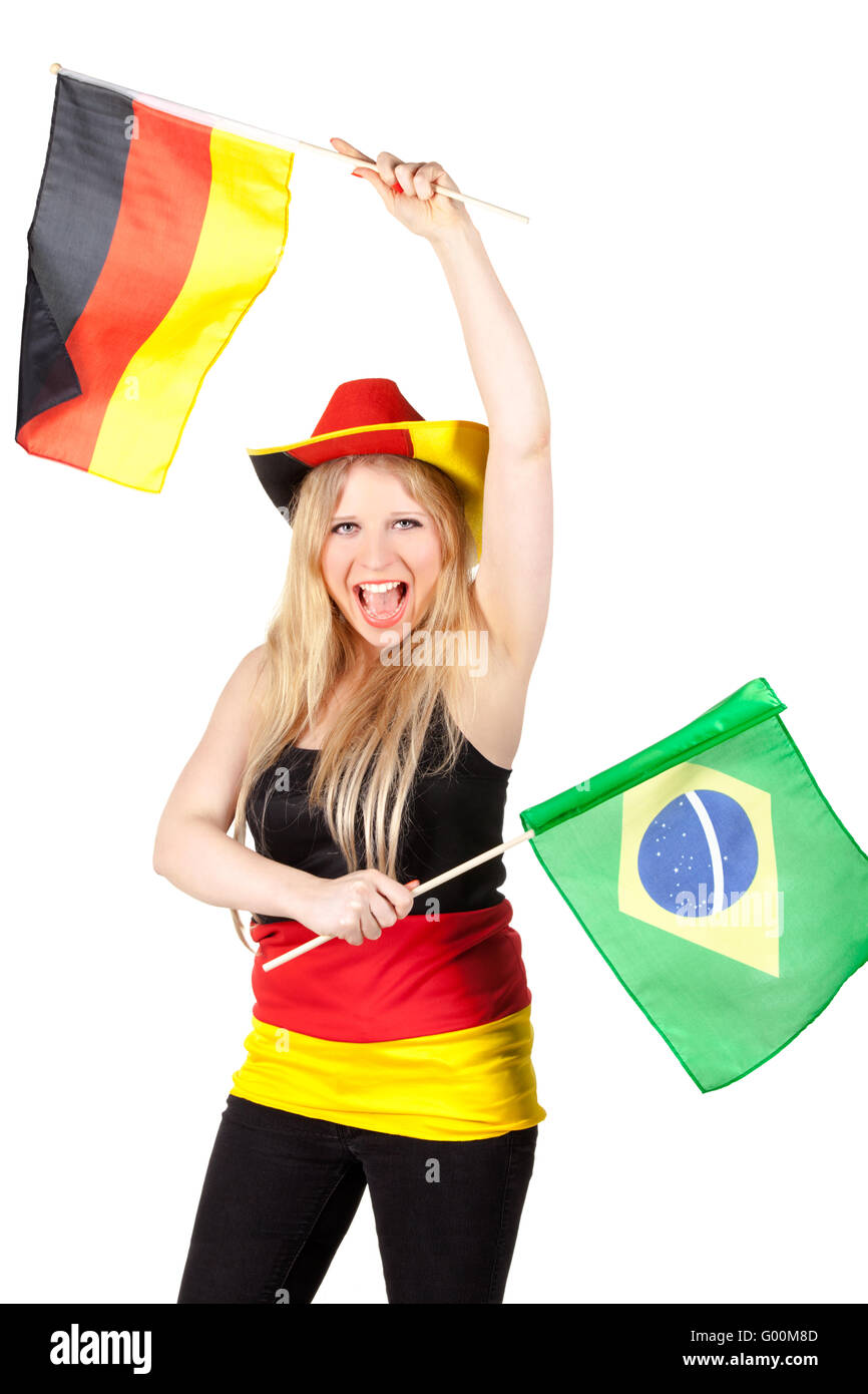 beautiful german soccer fan Stock Photo - Alamy