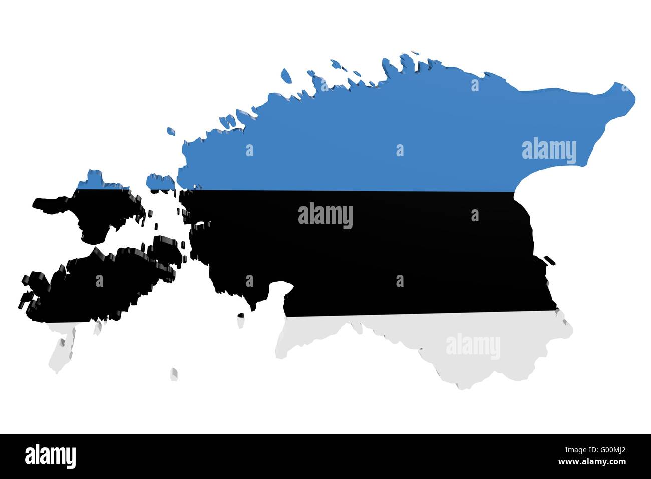 Estonian Flag Map Stock Photo - Alamy