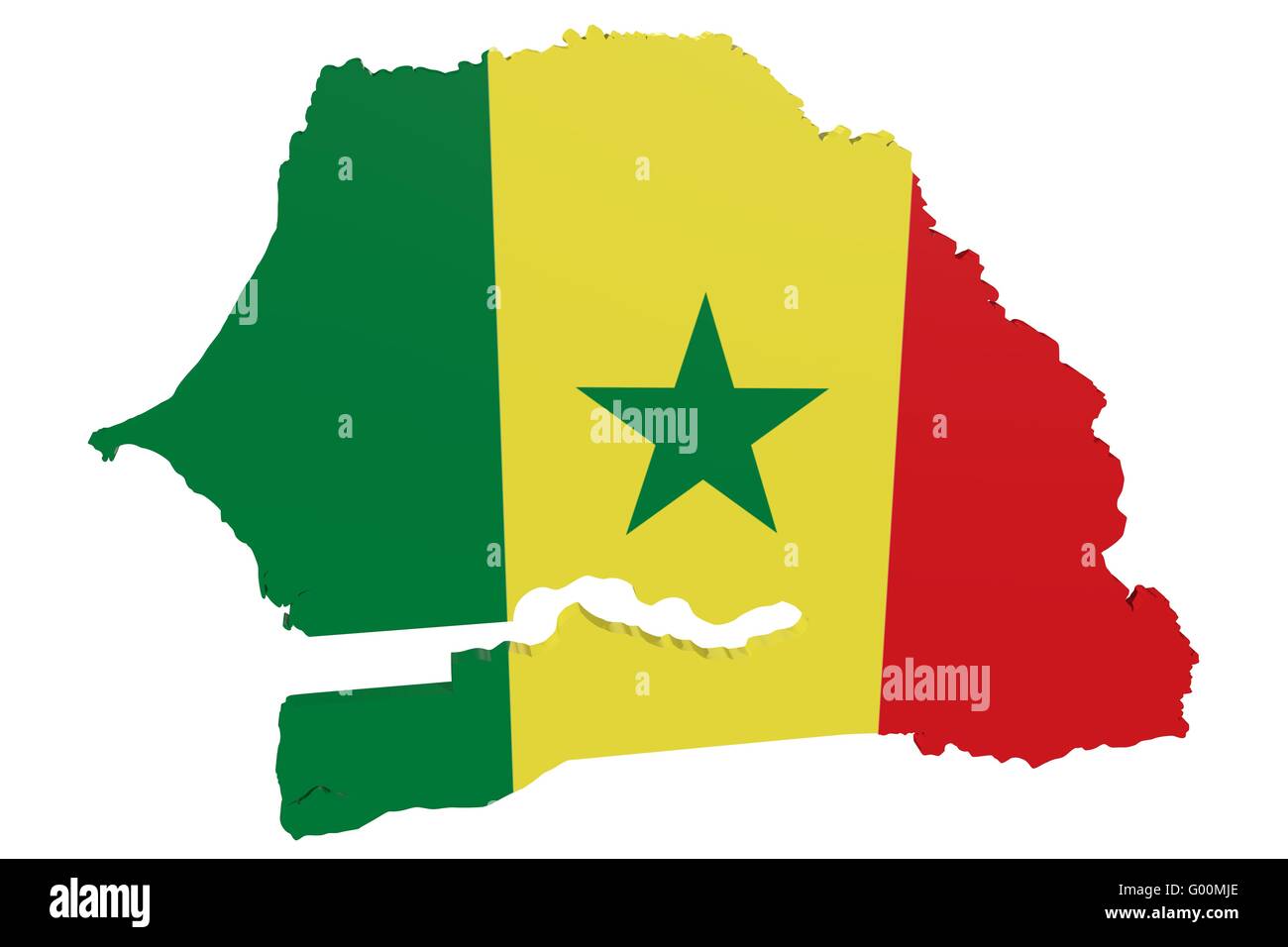 Senegalese Flag Map Stock Photo - Alamy