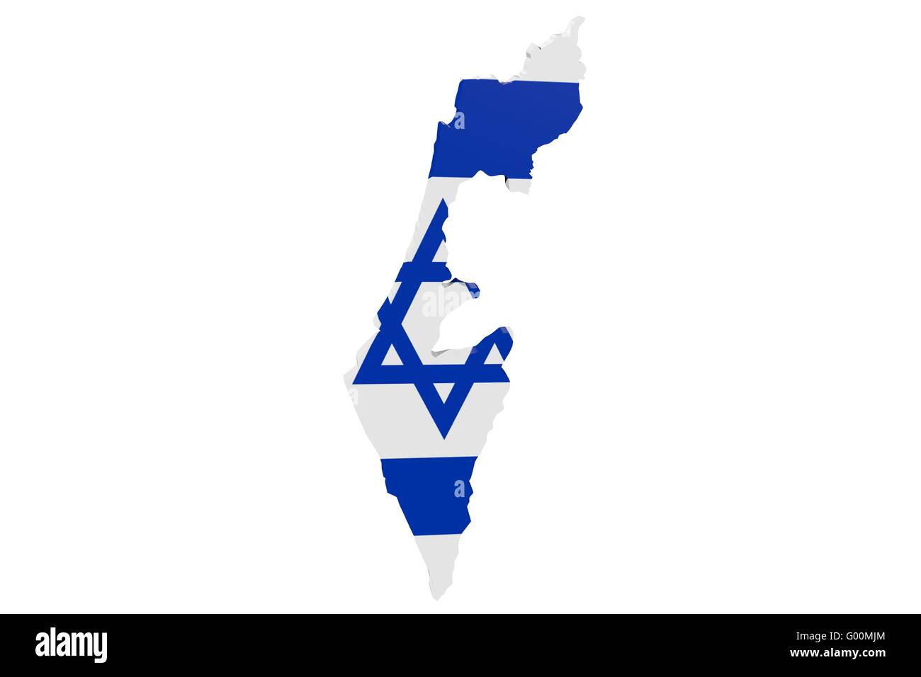 Israeli Flag Map Stock Photo - Alamy