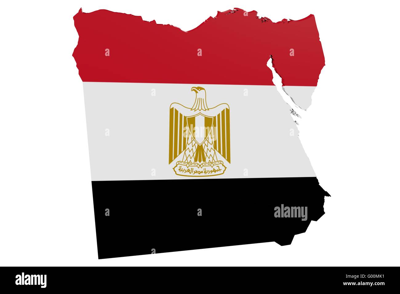 Egyptian Flag Map Stock Photo - Alamy
