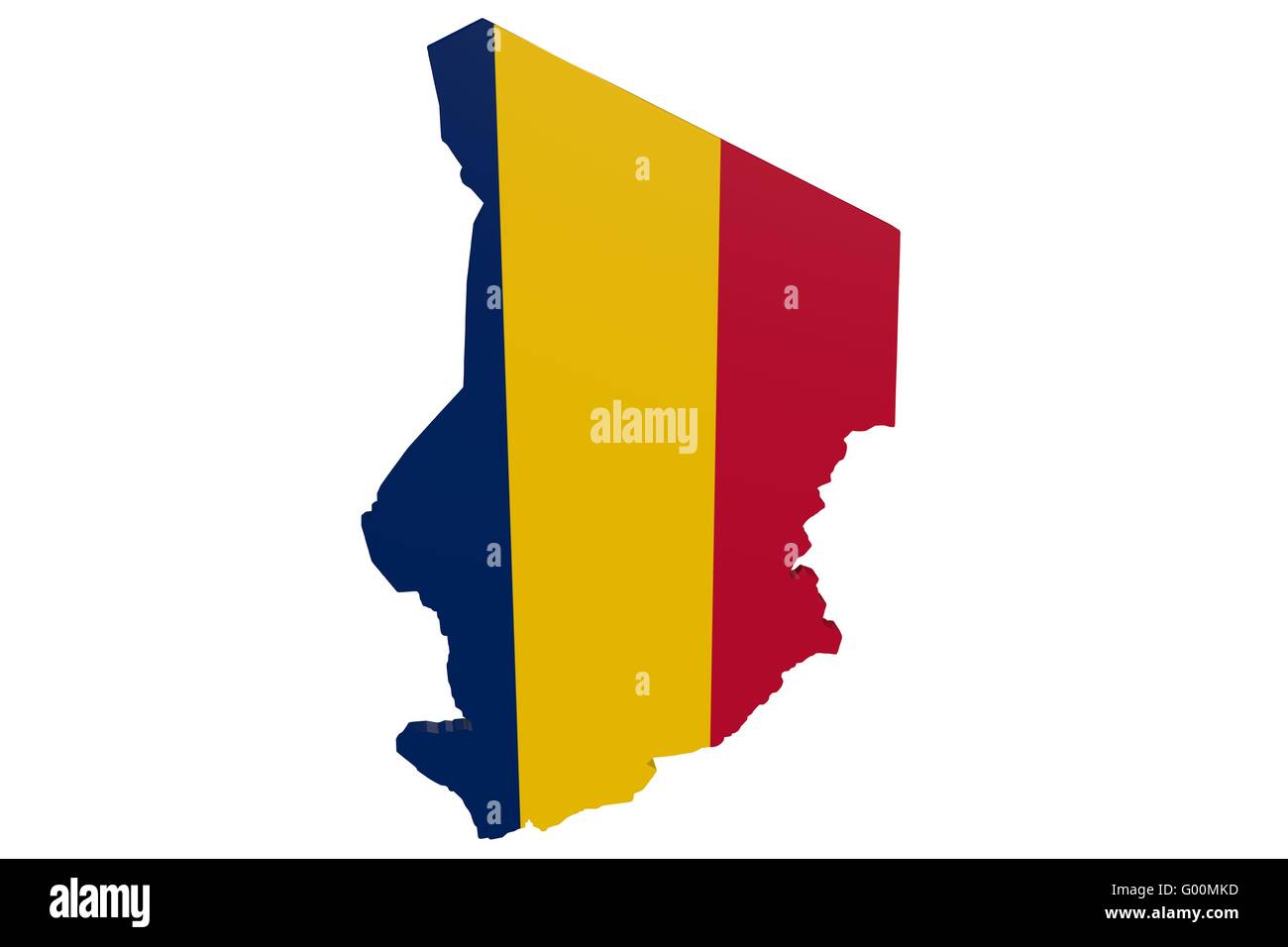 Chad flag map hi-res stock photography and images - Alamy