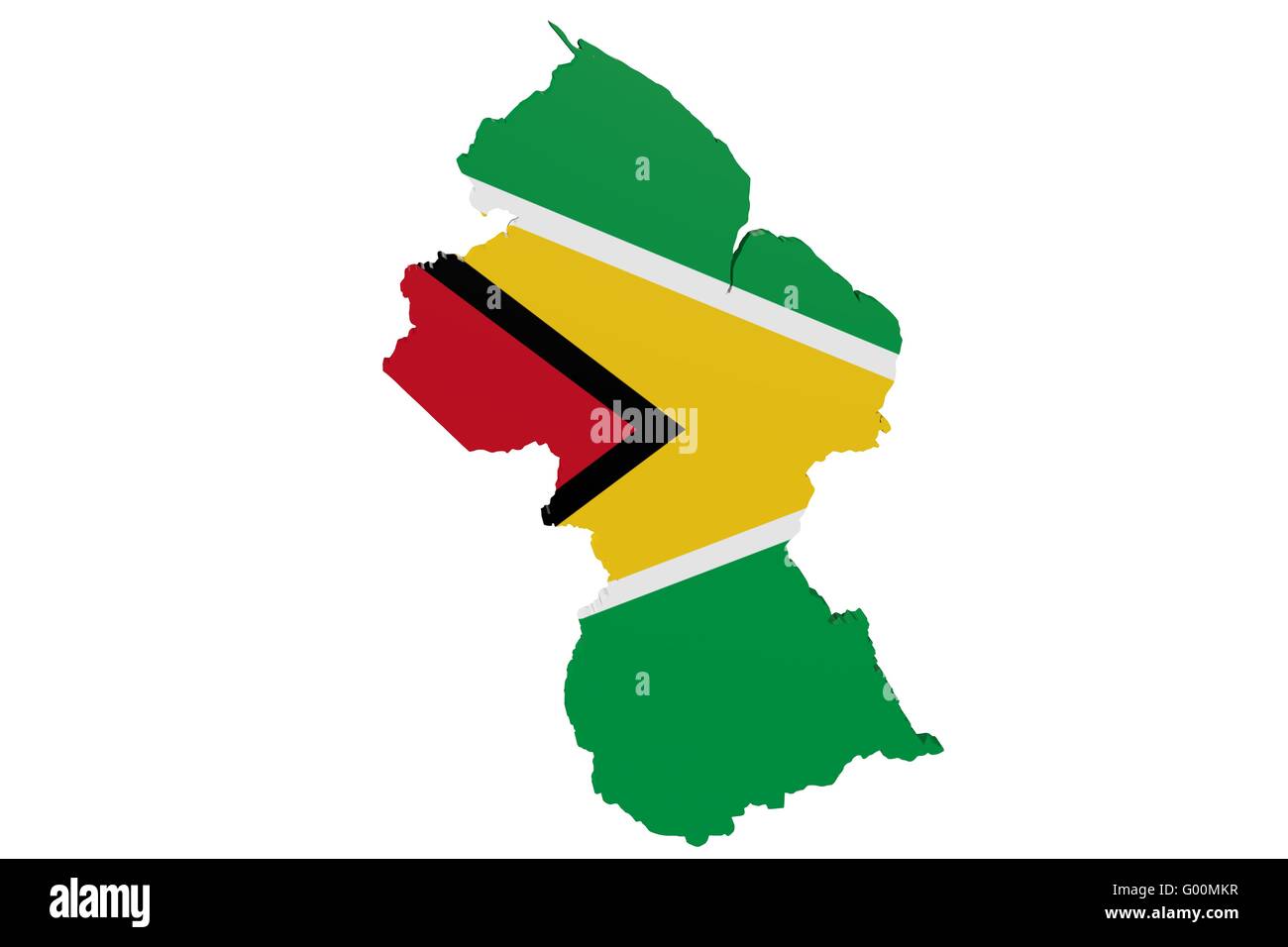 Guyana map hi-res stock photography and images - Alamy