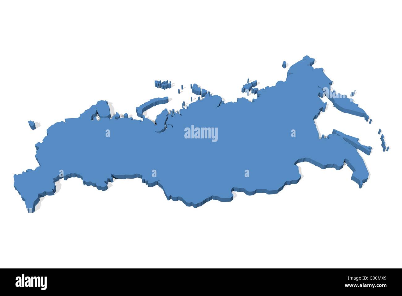 Russia map Cut Out Stock Images & Pictures - Alamy