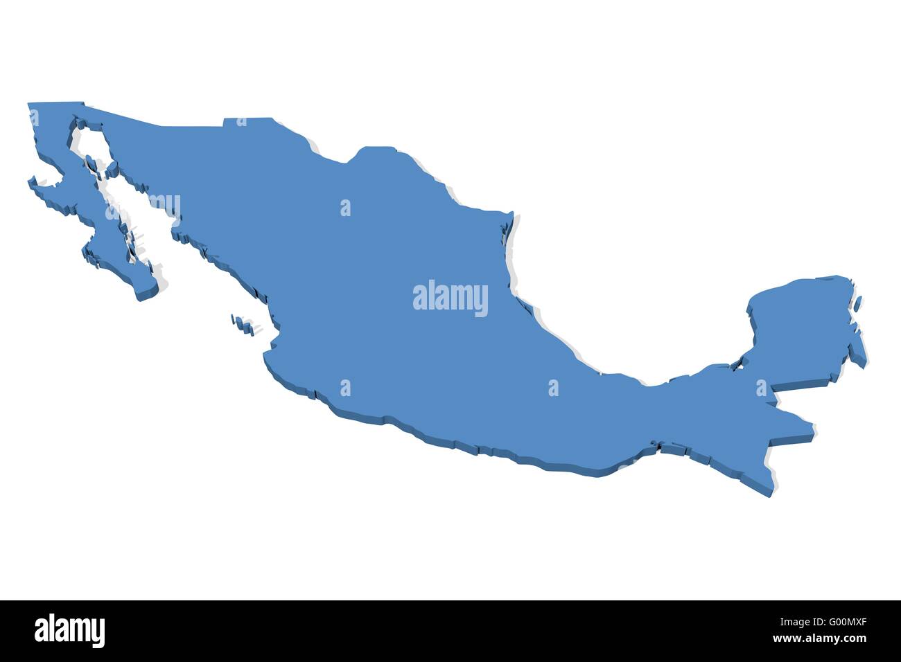 Mexico world map Cut Out Stock Images & Pictures - Alamy