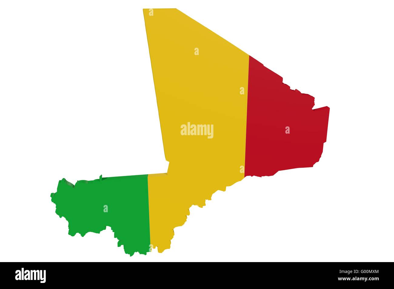 Mali flag map hi-res stock photography and images - Alamy