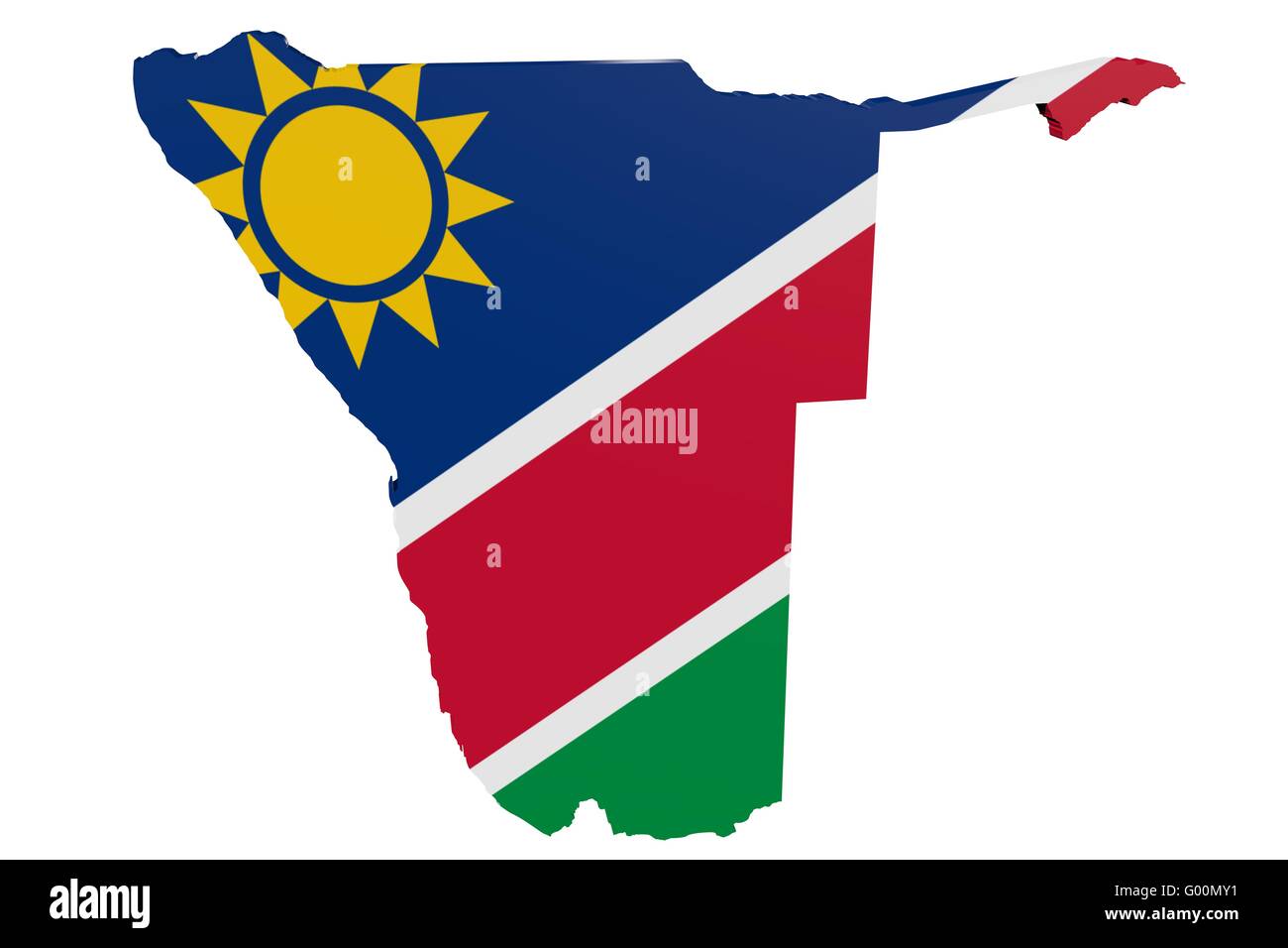 Namibian Flag Map Stock Photo - Alamy