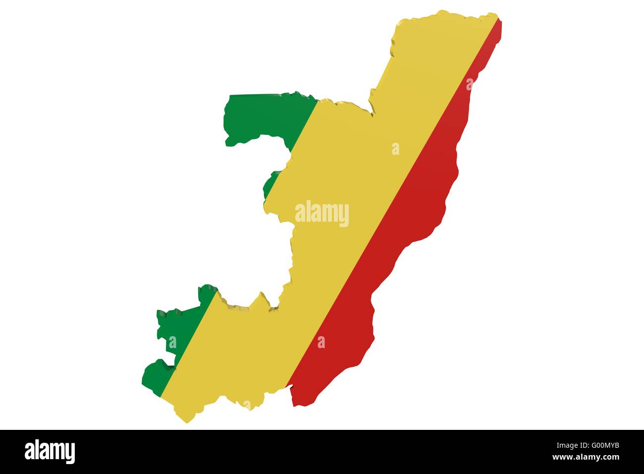 Republic of Congo Flag Map Stock Photo - Alamy