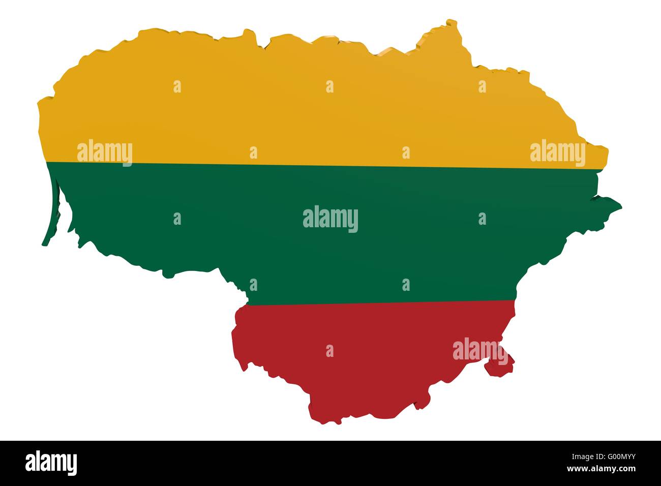 Lithuanian Flag Map Stock Photo - Alamy