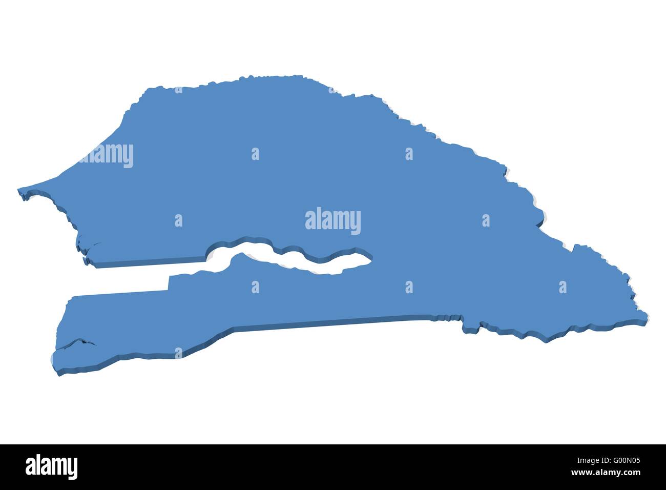 Senegal map hi-res stock photography and images - Alamy