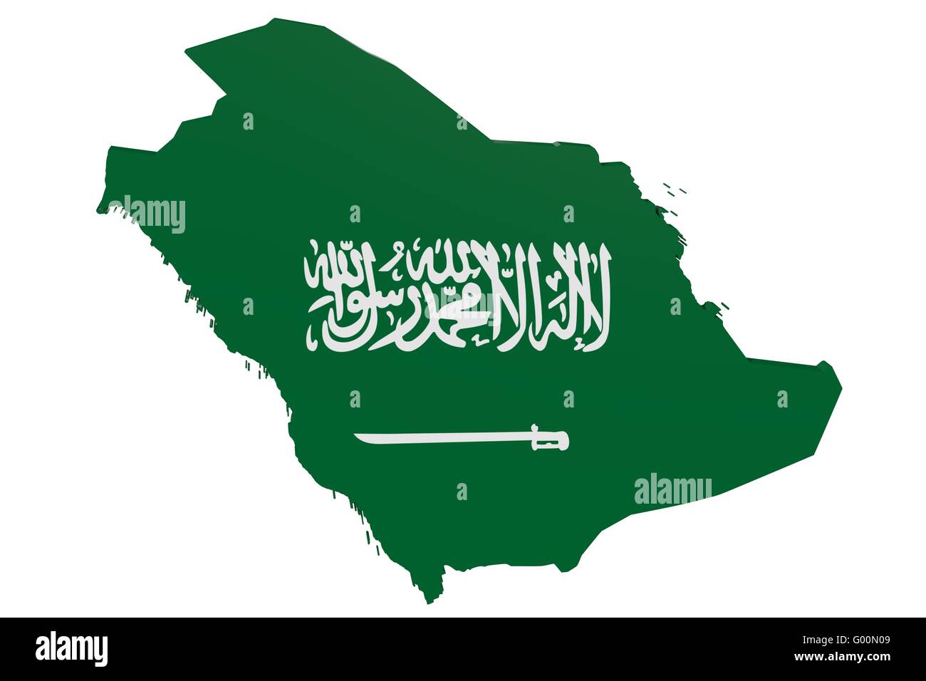 Saudi map Cut Out Stock Images & Pictures - Alamy