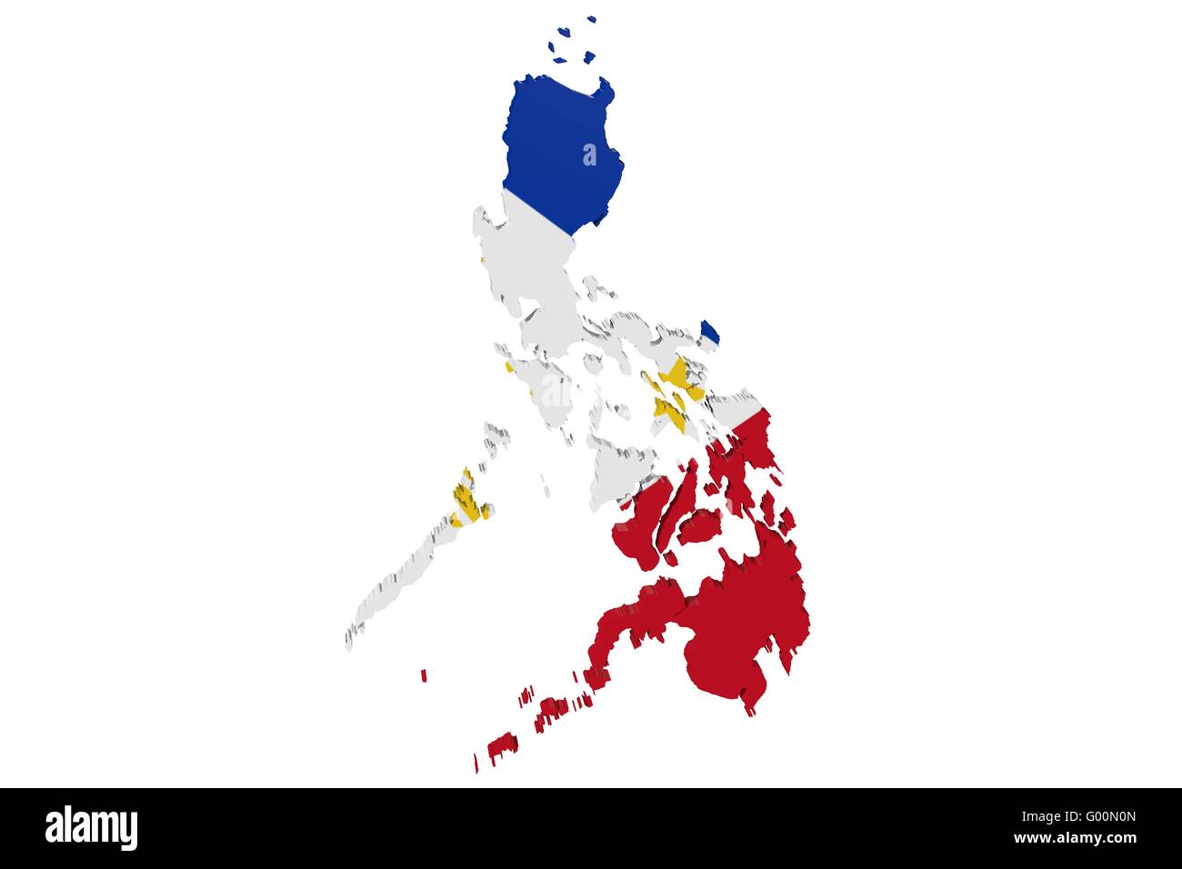 Filipino Flag Map Stock Photo - Alamy