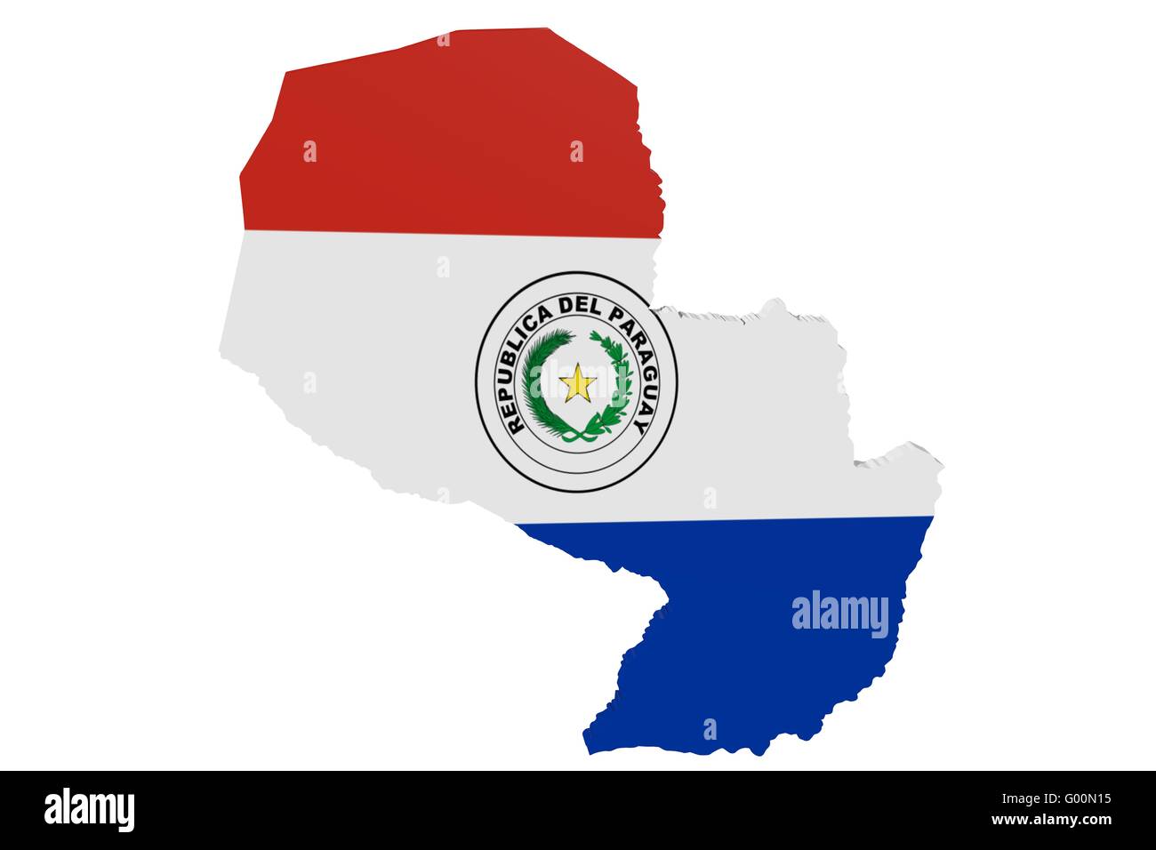 Paraguayan Flag Map Stock Photo - Alamy