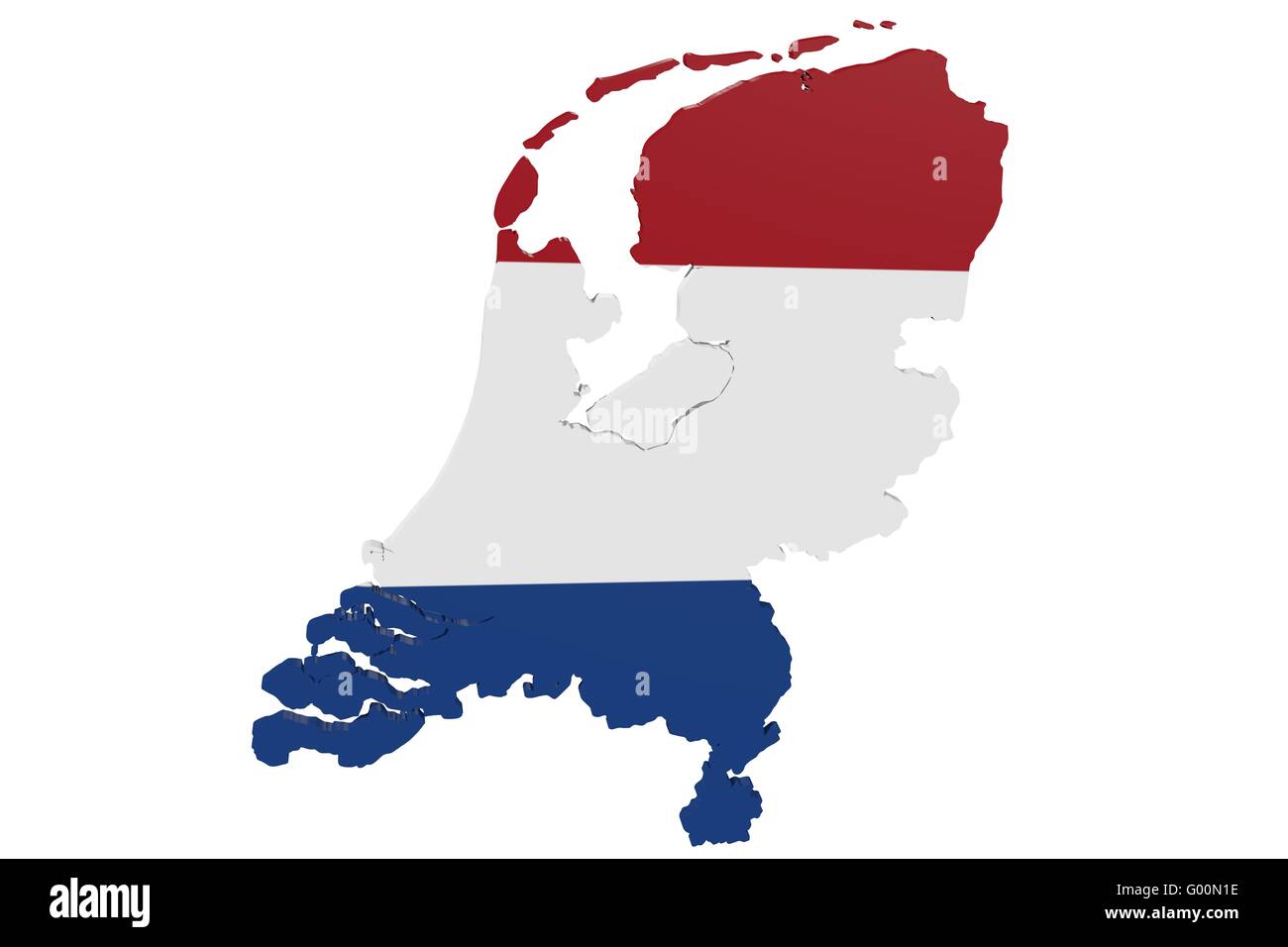 Dutch Flag Map Stock Photo - Alamy
