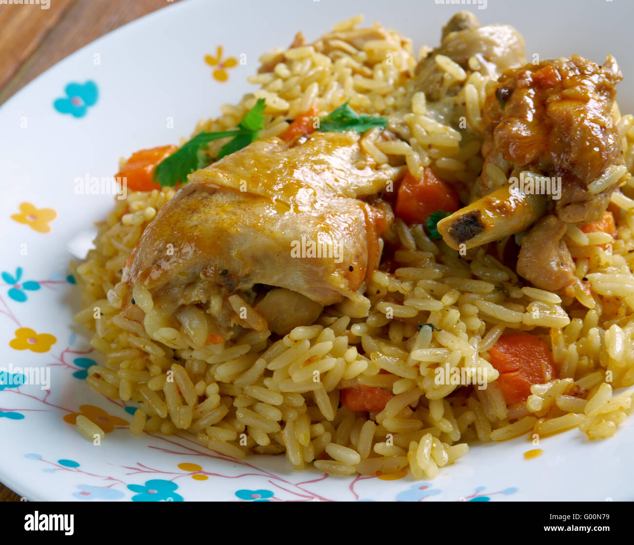 Chicken machboos chicken rice dish hi-res stock photography and images ...