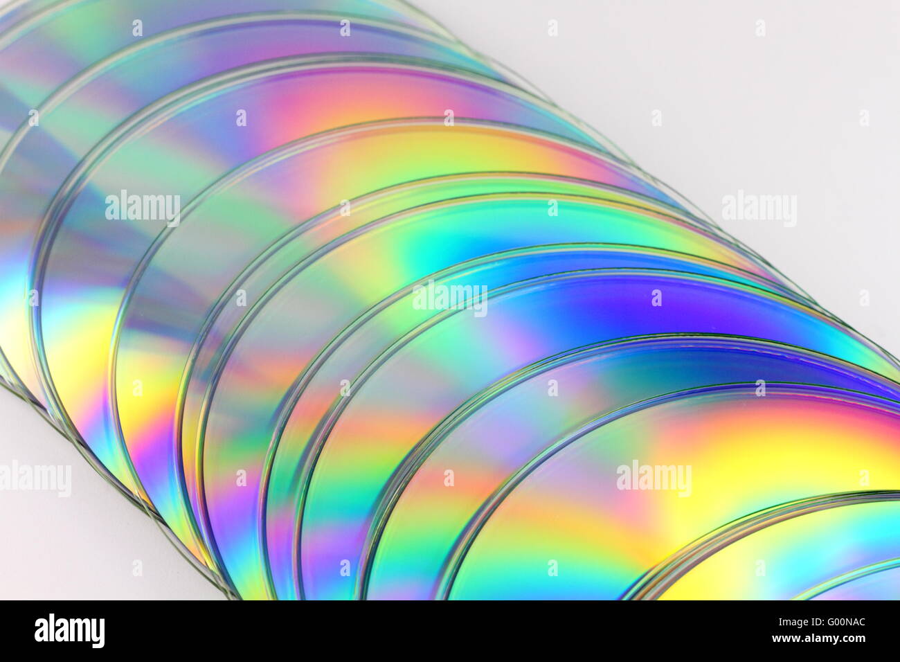 Close up of CDs on white background Stock Photo - Alamy