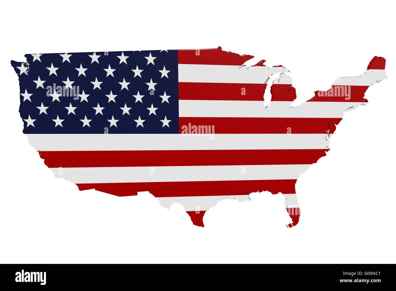 American flag map hi-res stock photography and images - Alamy