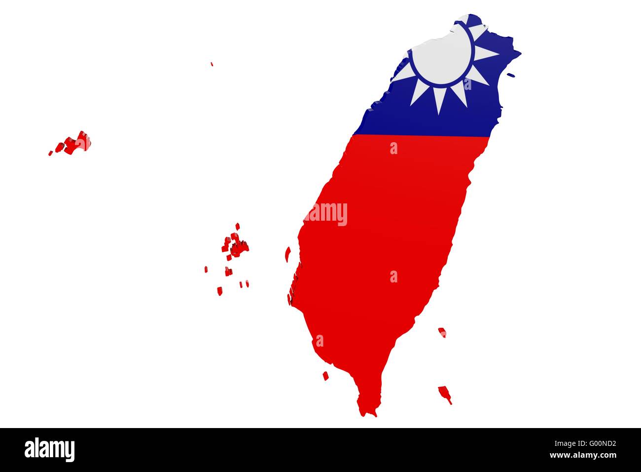 Taiwan map flag hi-res stock photography and images - Alamy