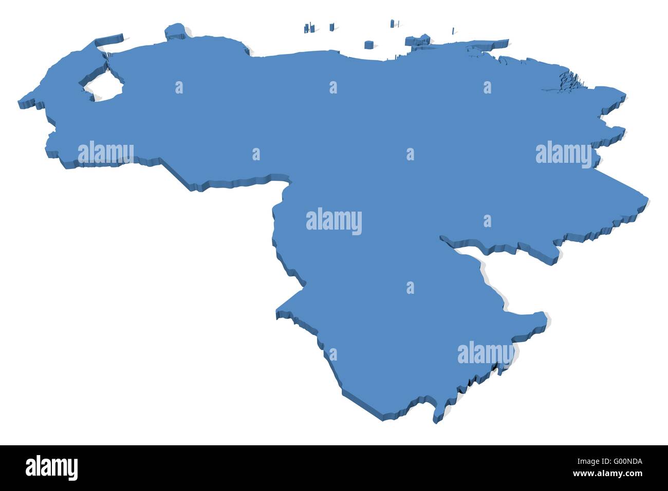 Map Of Venezuela Cut Out Stock Images & Pictures - Alamy