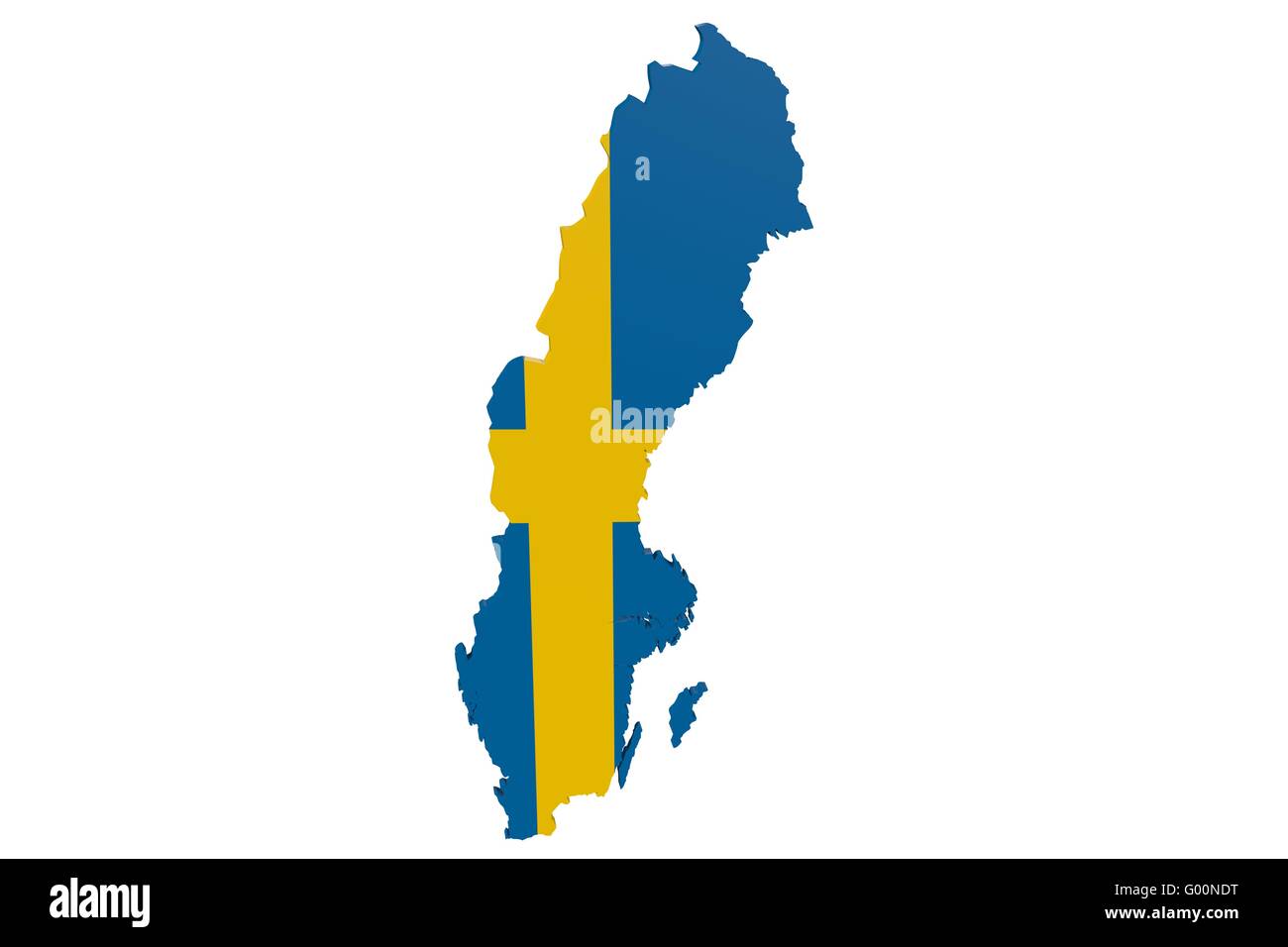 Swedish Flag Map Stock Photo - Alamy