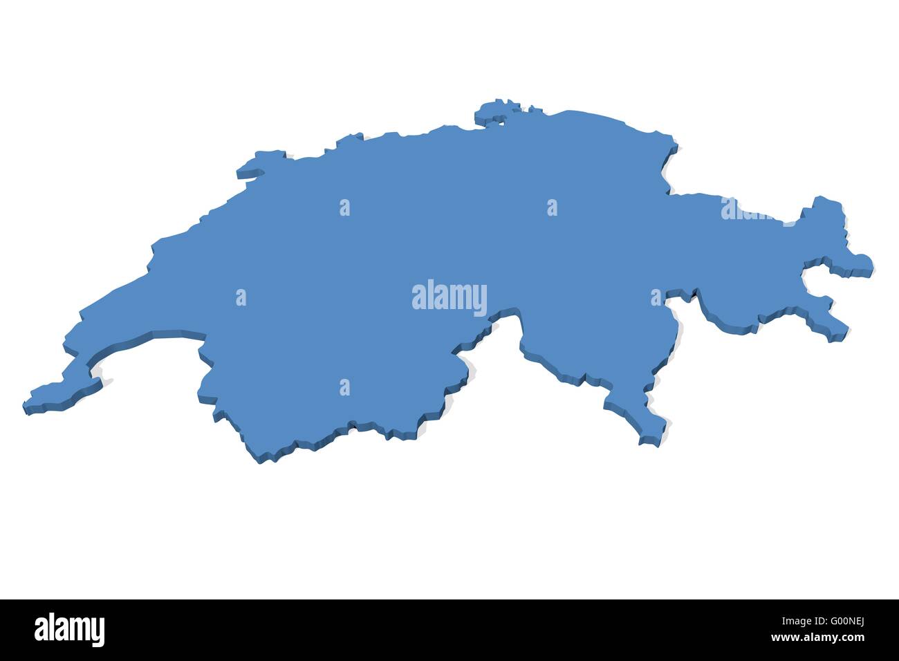 Switzerland map Cut Out Stock Images & Pictures - Alamy