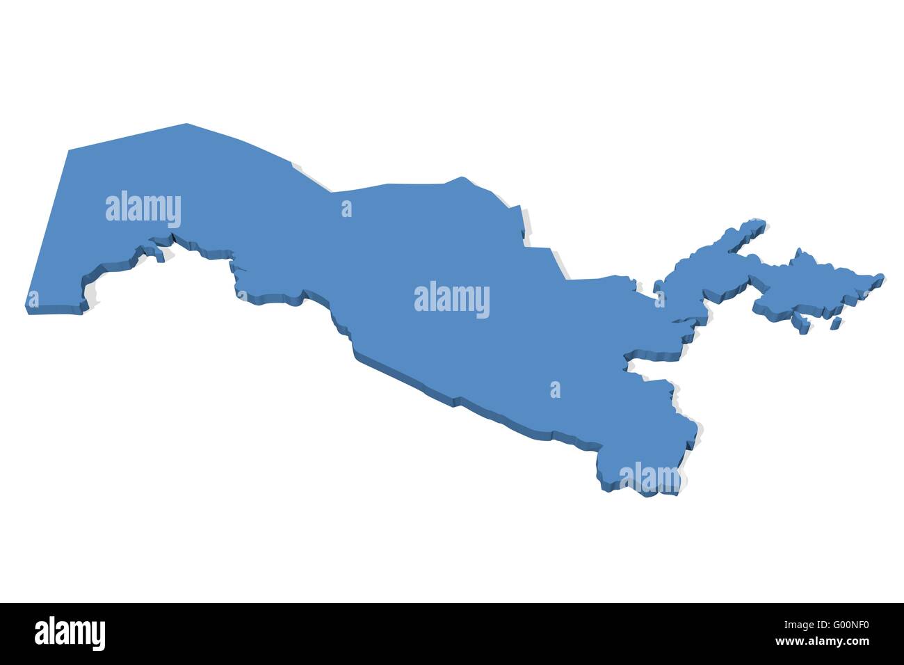Map of uzbekistan hi-res stock photography and images - Alamy