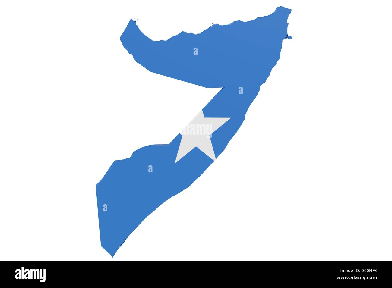 Somalian Flag Map Stock Photo - Alamy