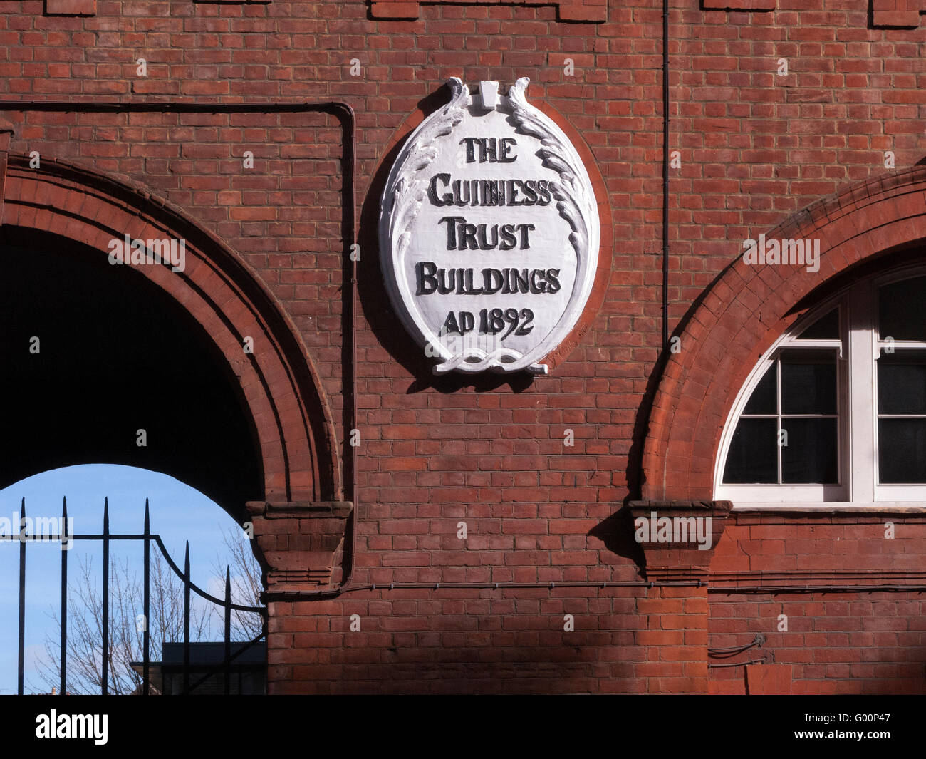 The Guinness Trust Buildings Wall Plaque, Draycott Avenue, London Stock ...