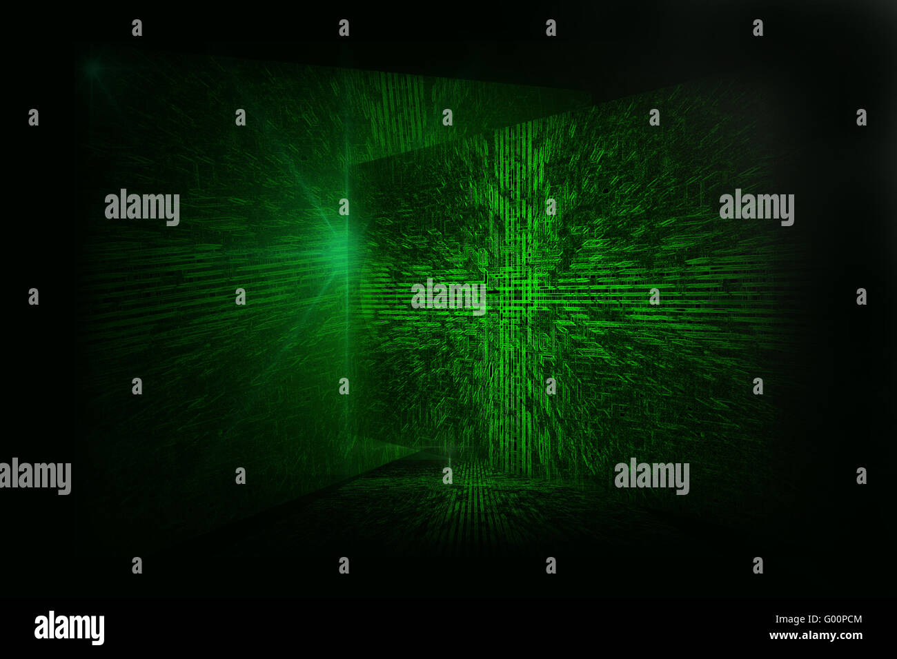 abstract green background in techno style Stock Photo - Alamy