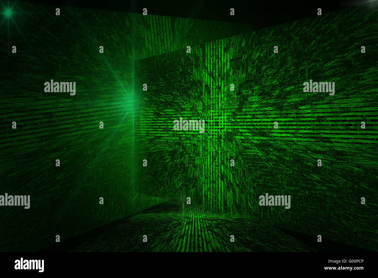 abstract green background in techno style Stock Photo - Alamy