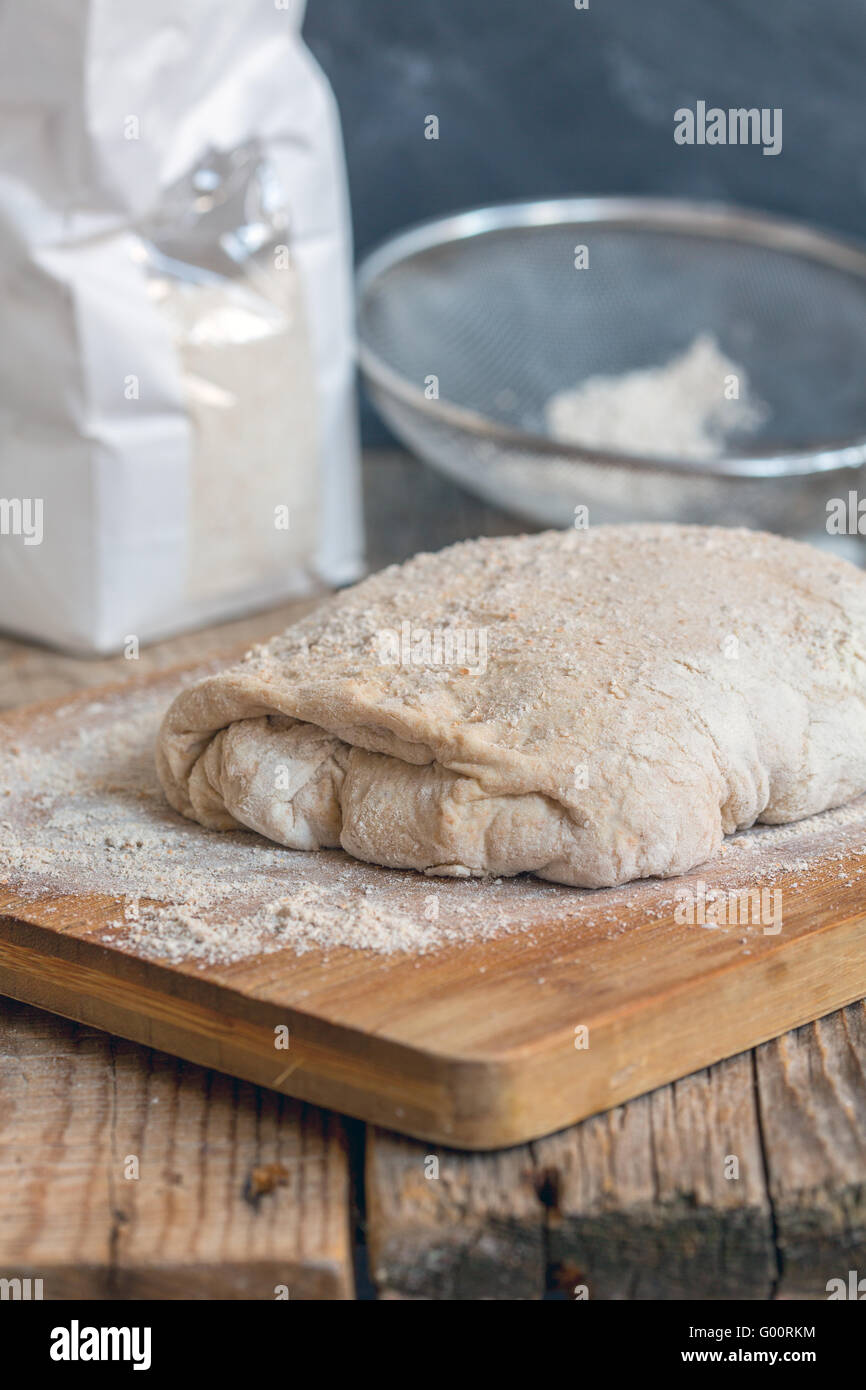 Brown bread wheat dough hi-res stock photography and images - Alamy